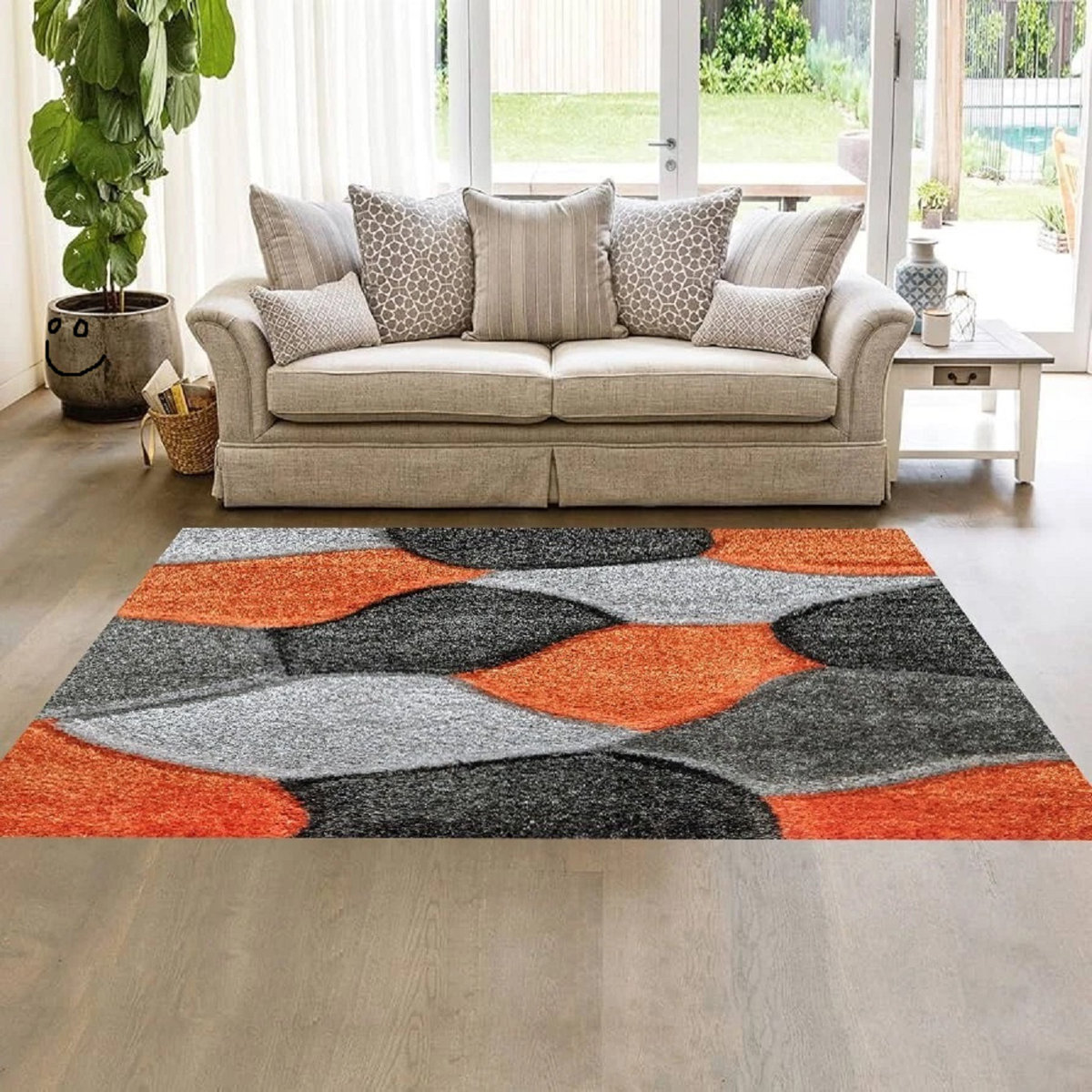 Metro Lane Modern Extra Large Thick Shaggy Rug Soft Living Room Bedroom ...