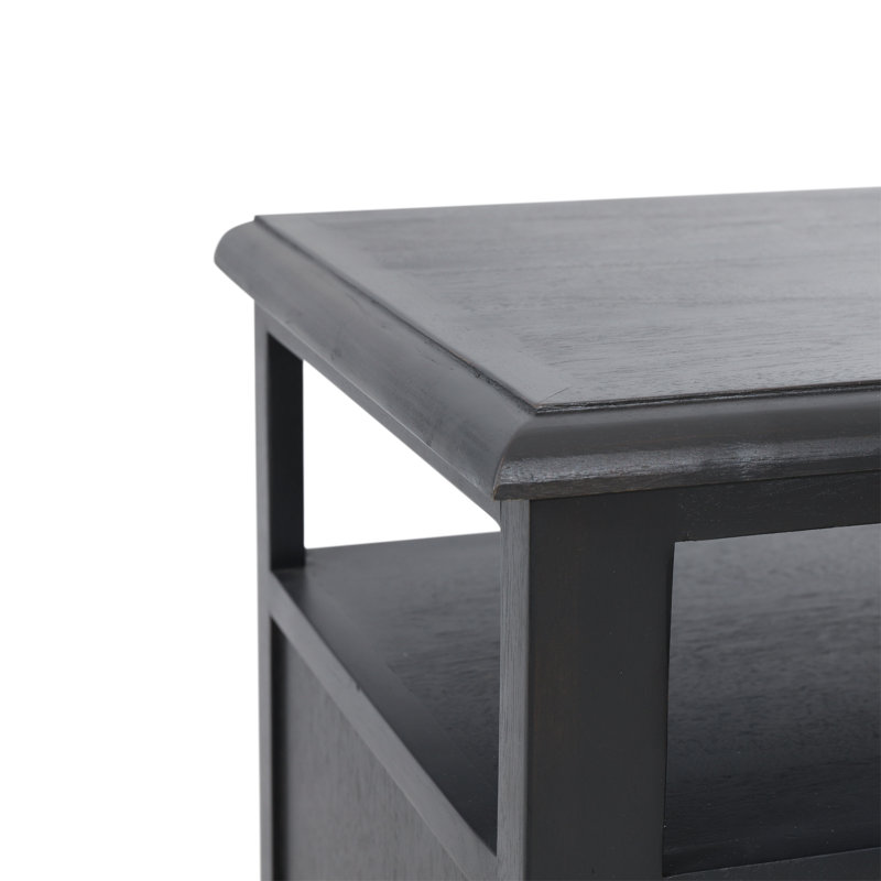 Alcott Hill Carrin Acacia Wood And Cane Nightstand | Wayfair