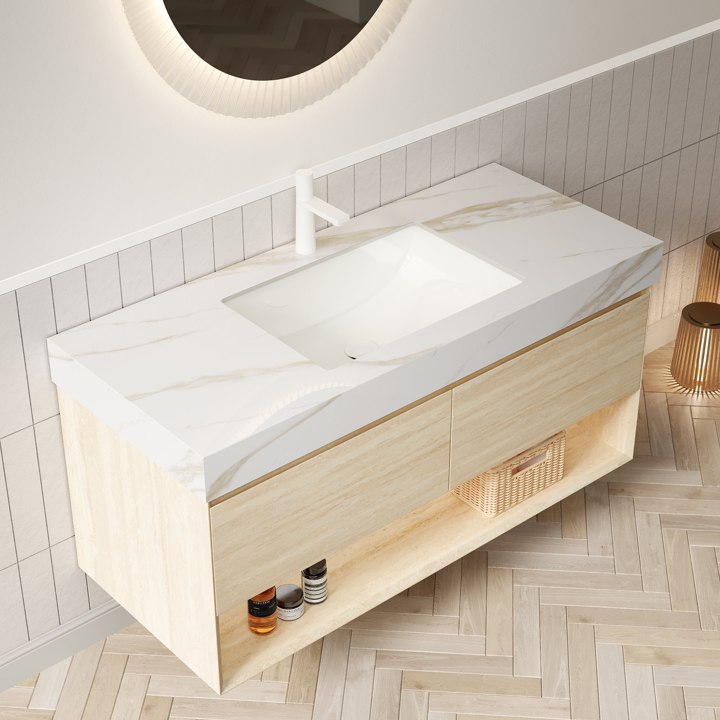 Brayden Studio® Frigga 48" Bathroom Vanity&sink, Floating Plywood ...