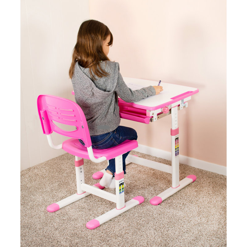 VIvo Kids' Height Adjustable Desk and Chair DESK-V201B Series & Reviews ...