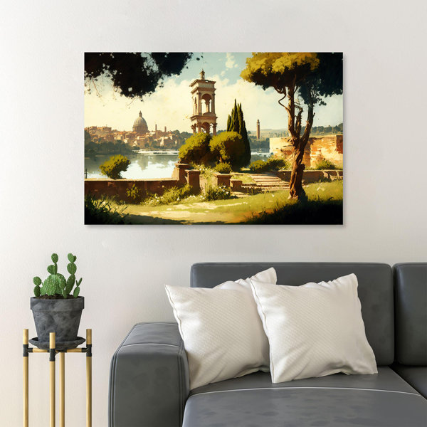 Winston Porter Chatrin " Rome Romanticism Style 2 - 1 Piece Rectangle ...