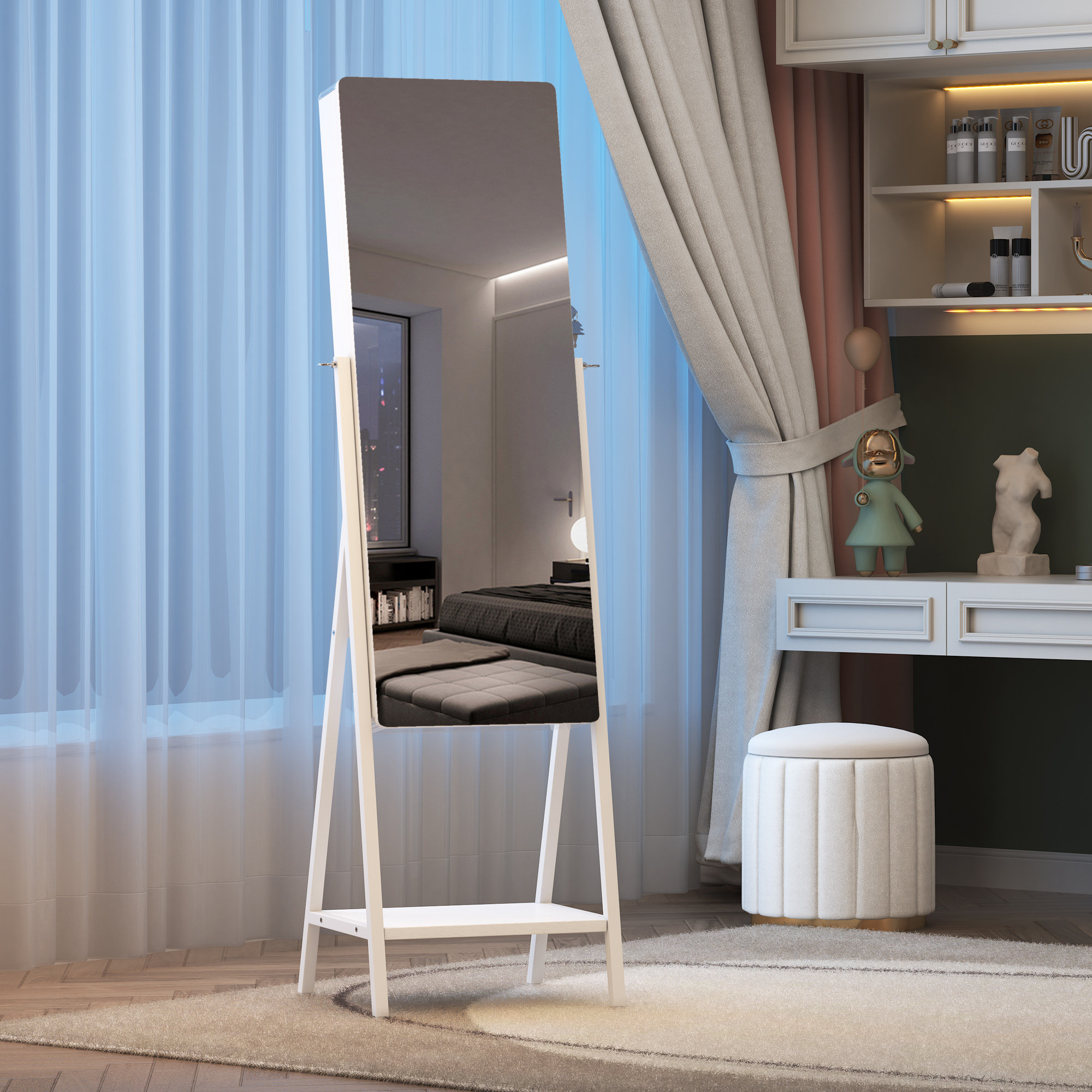 Ebern Designs Akio 14.6 Wide Jewelry Armoire & Reviews | Wayfair