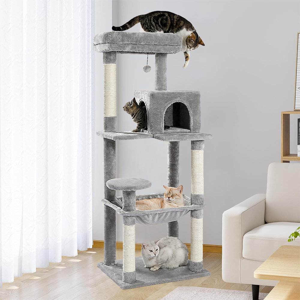Tucker Murphy Pet™ Evleyn Tall Cat Tree for Indoor Cats,Multi-Level Cat ...