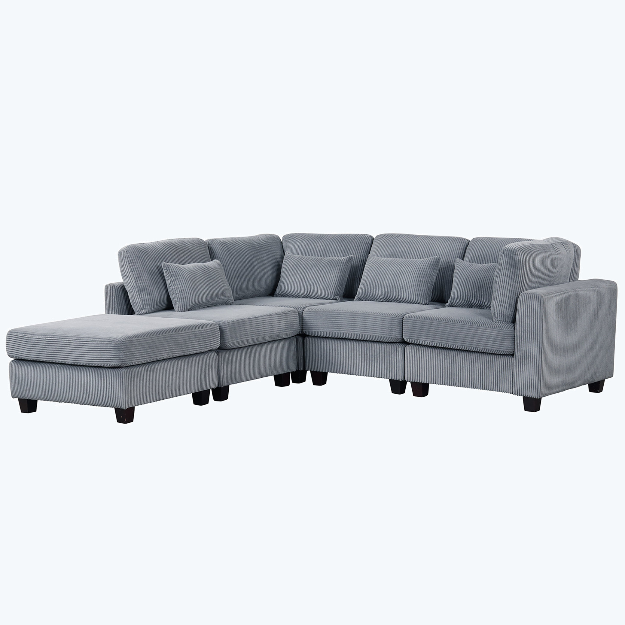Latitude Run® Hamera 7 - Piece Corduroy Sectional | Wayfair