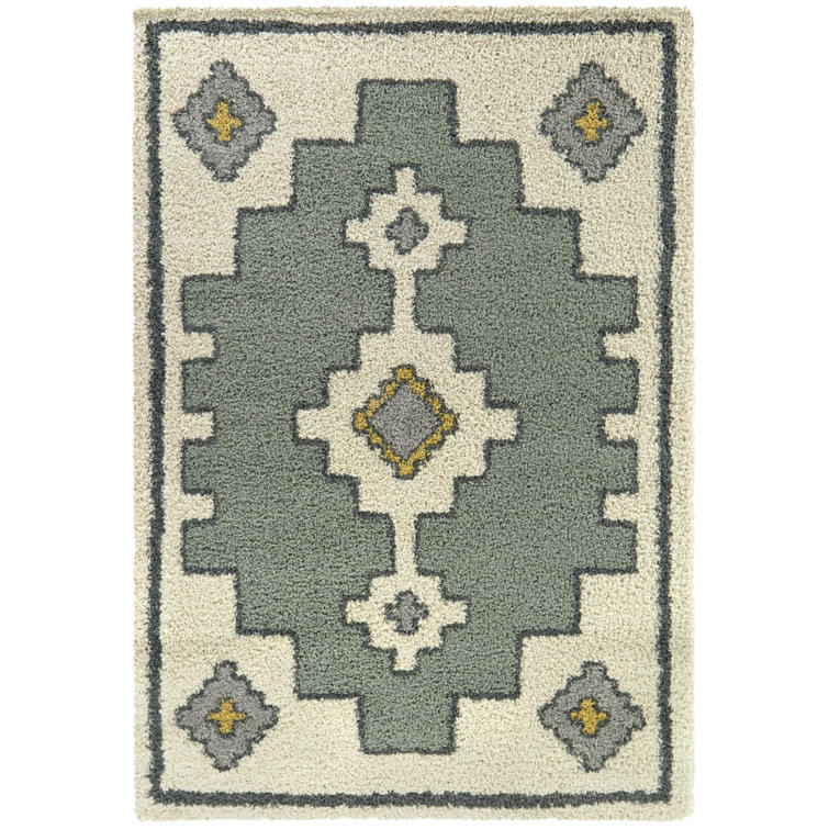 Bungalow Rose Jazaria Southwestern Medallion Shag Area Rug | Wayfair