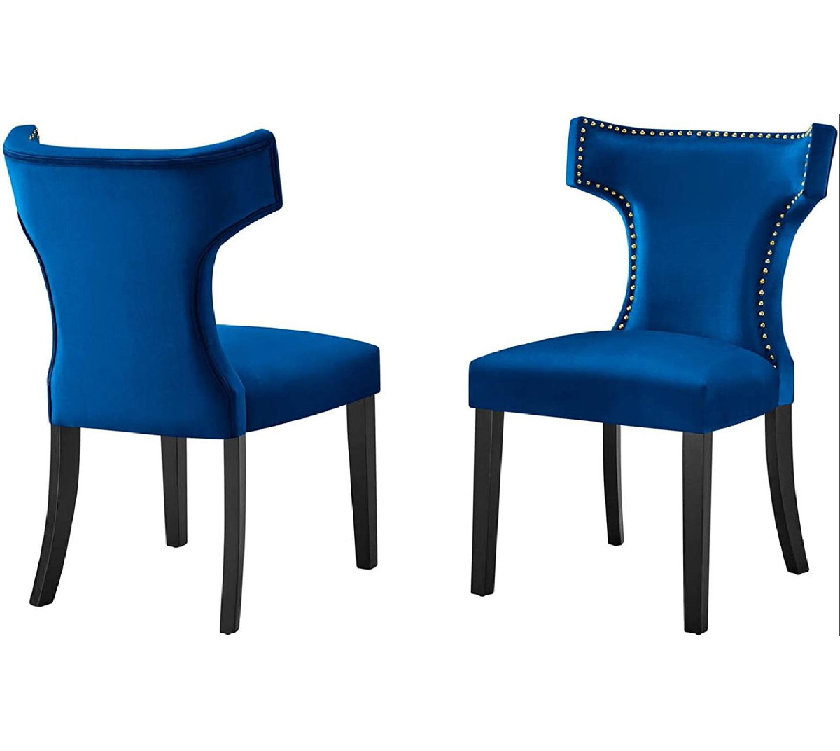 Rosdorf Park Giano Velvet Upholstered Wing Back Parsons Chair & Reviews ...