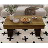 Ivy Bronx 42 Inch Wood Rectangular Coffee Table, All MDF Farmhouse ...