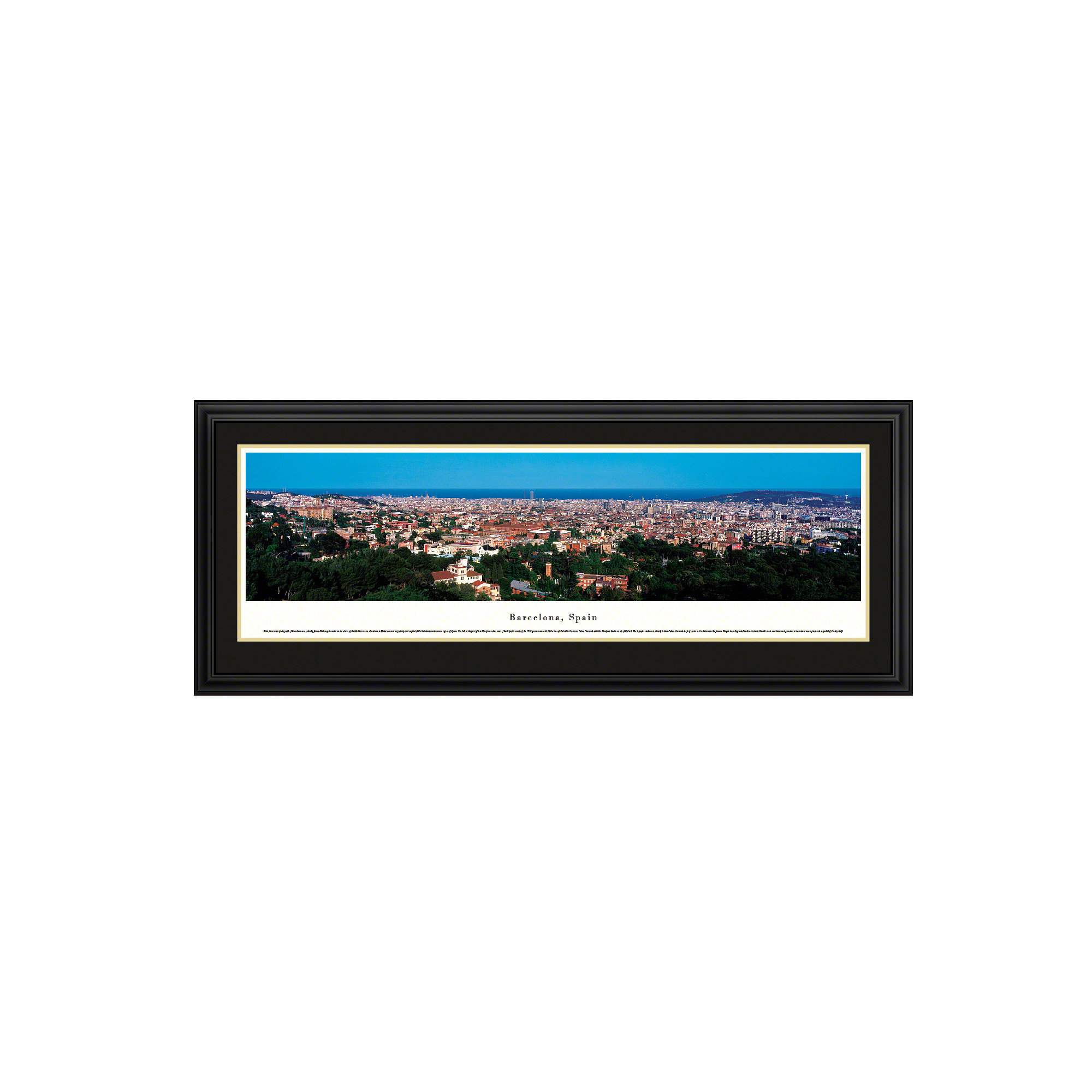 Vault W Artwork World Skyline Barcelona, Spain by James Blakeway Framed ...