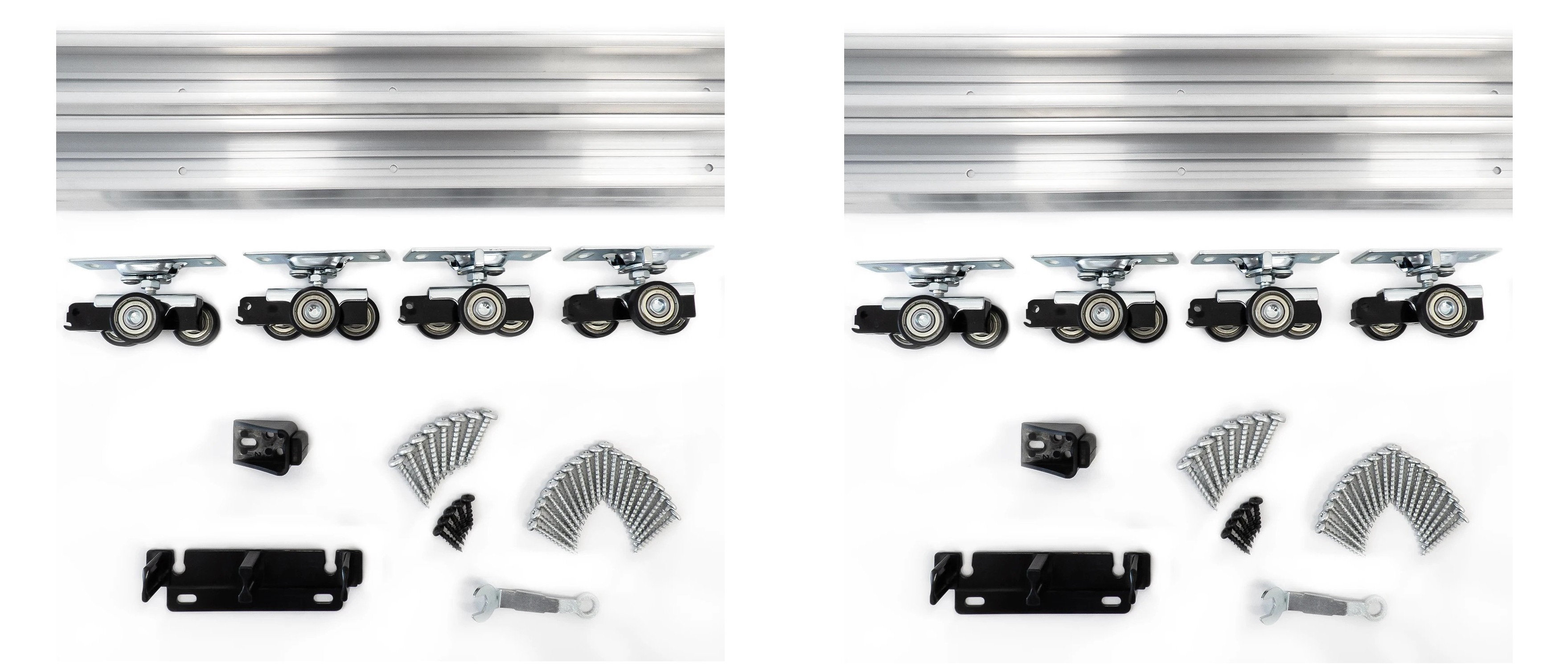 Villar Home Designs 2 Pack Heavy Duty Sliding Bypass Door Hardware KIT ...