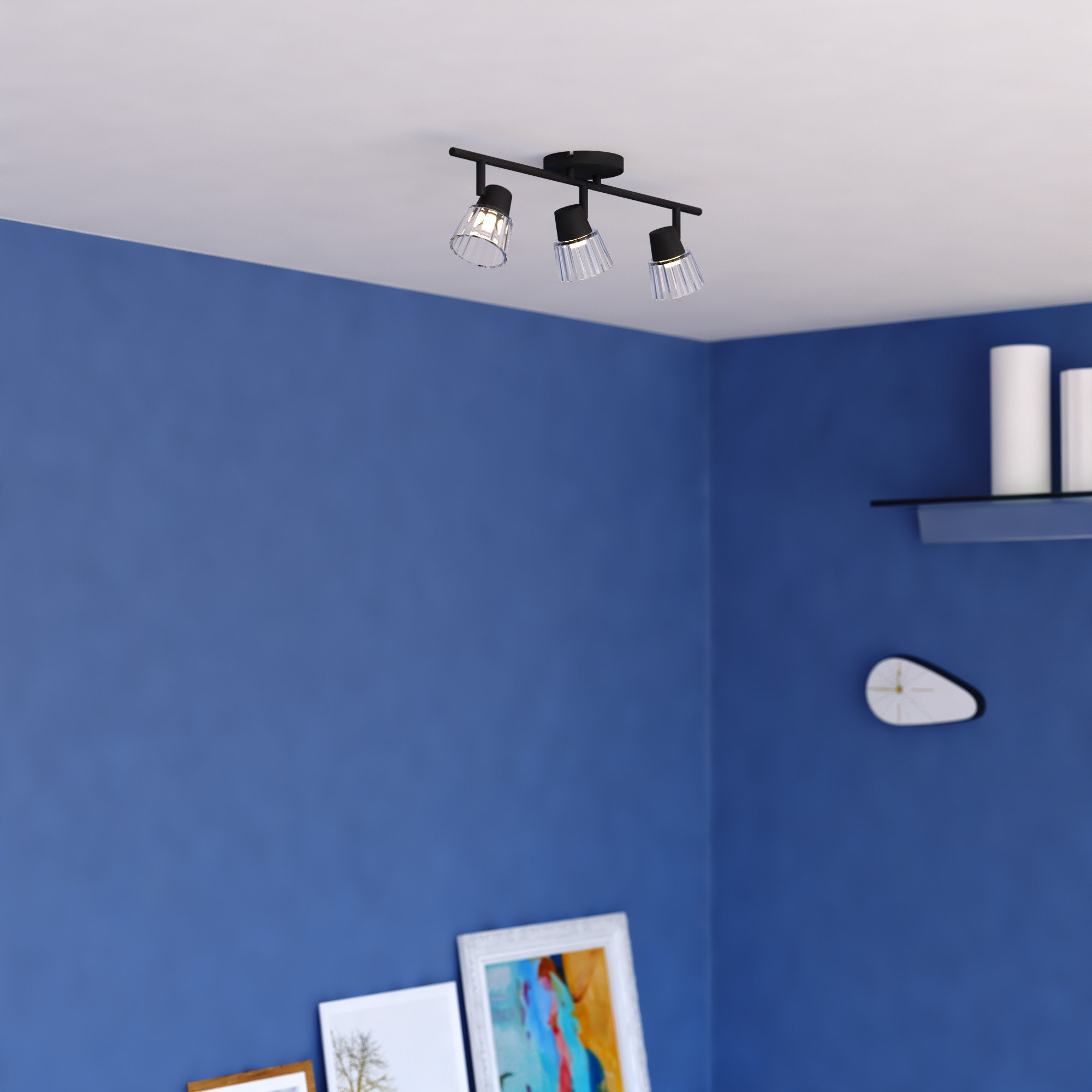 Ebern Designs Hertford 23 In. Wide Matte Black Transitional Ceiling ...