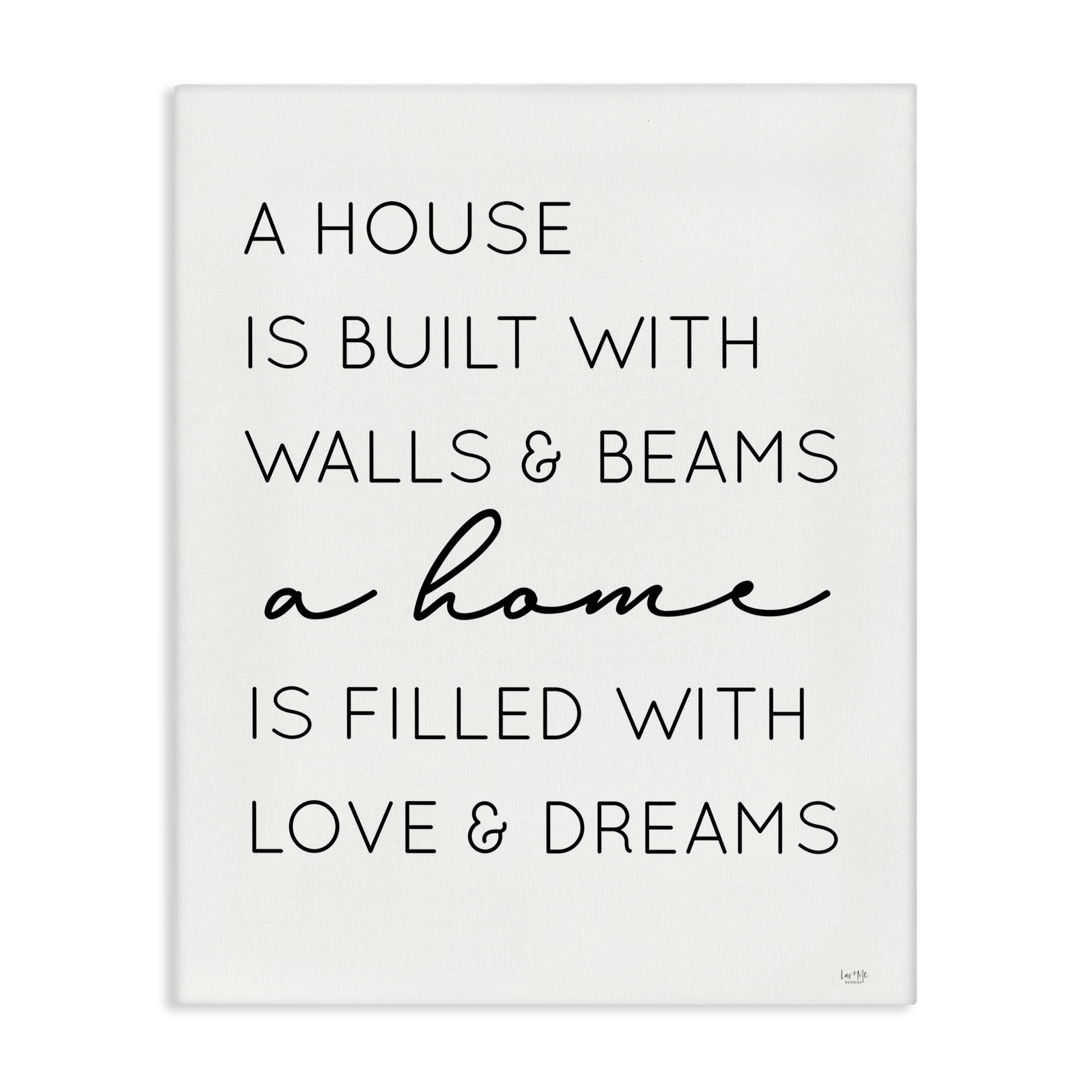 Trinx Love & Dreams Sentiment Canvas Wall Art by Lux + Me Designs | Wayfair