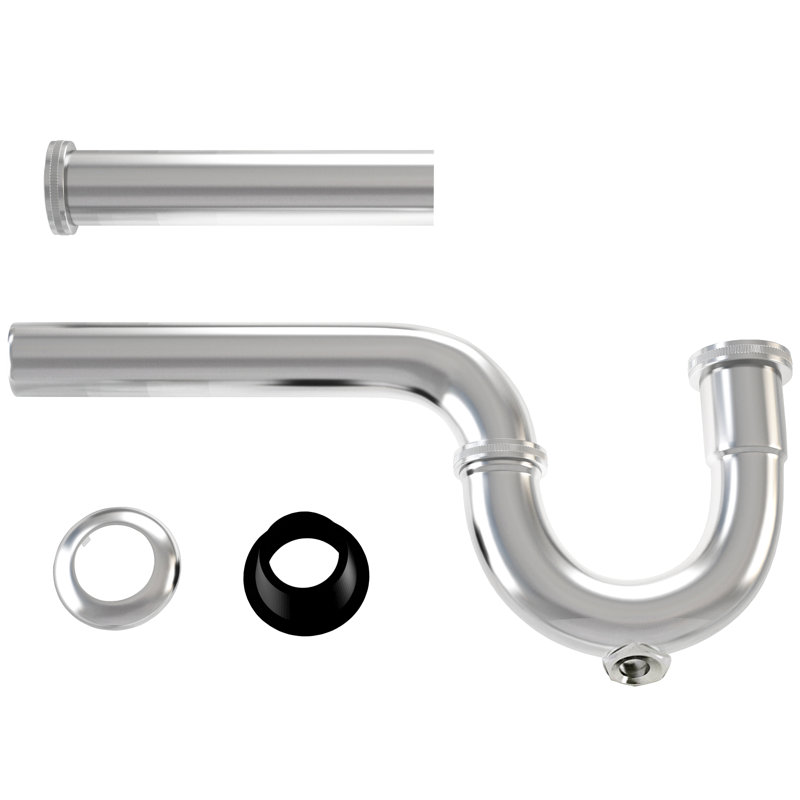 Ayna Decors Brass P Trap, 1 1/4 Bathroom Basin Waste Trap Drain Kit ...
