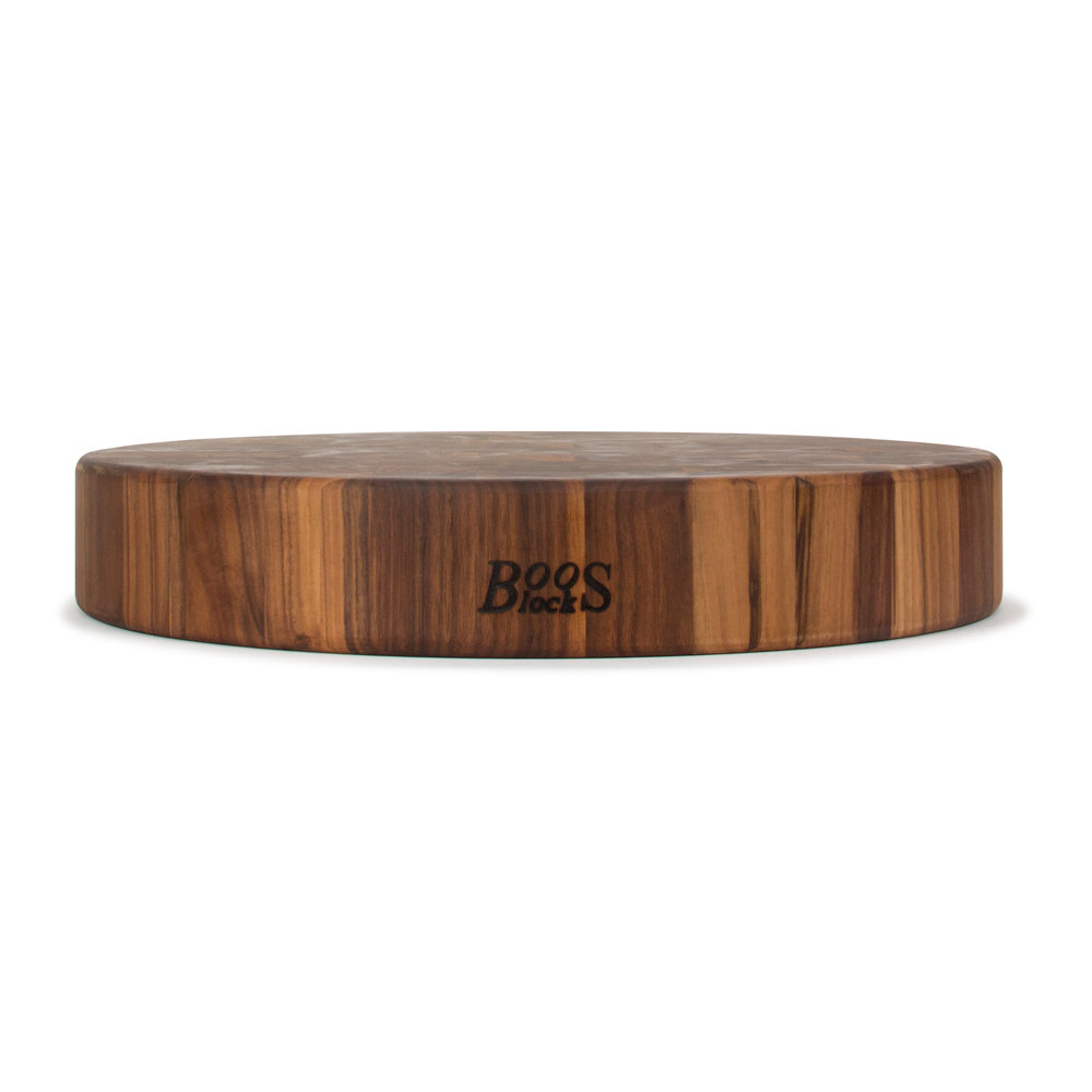 John Boos BoosBlock® 3" End Grain Walnut 18" Round Chopping Block ...
