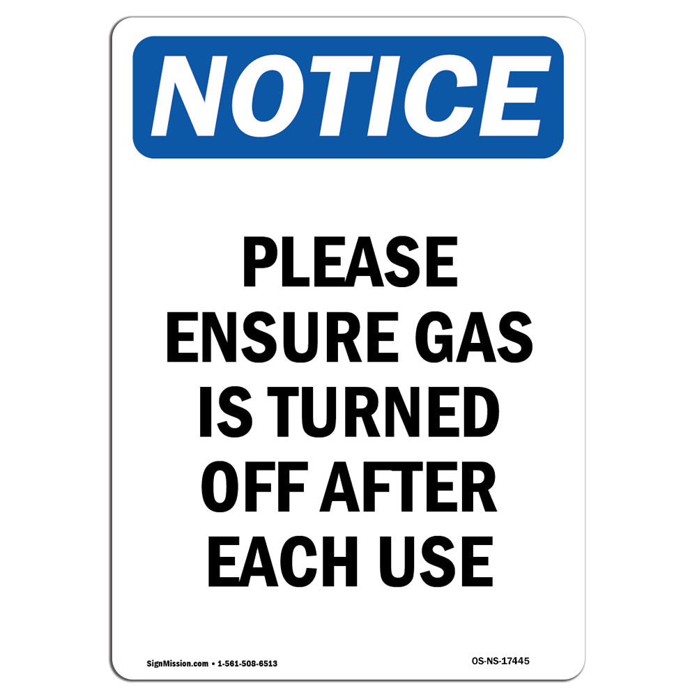 SignMission Please Ensure Gas Is Turned Off Sign | Wayfair