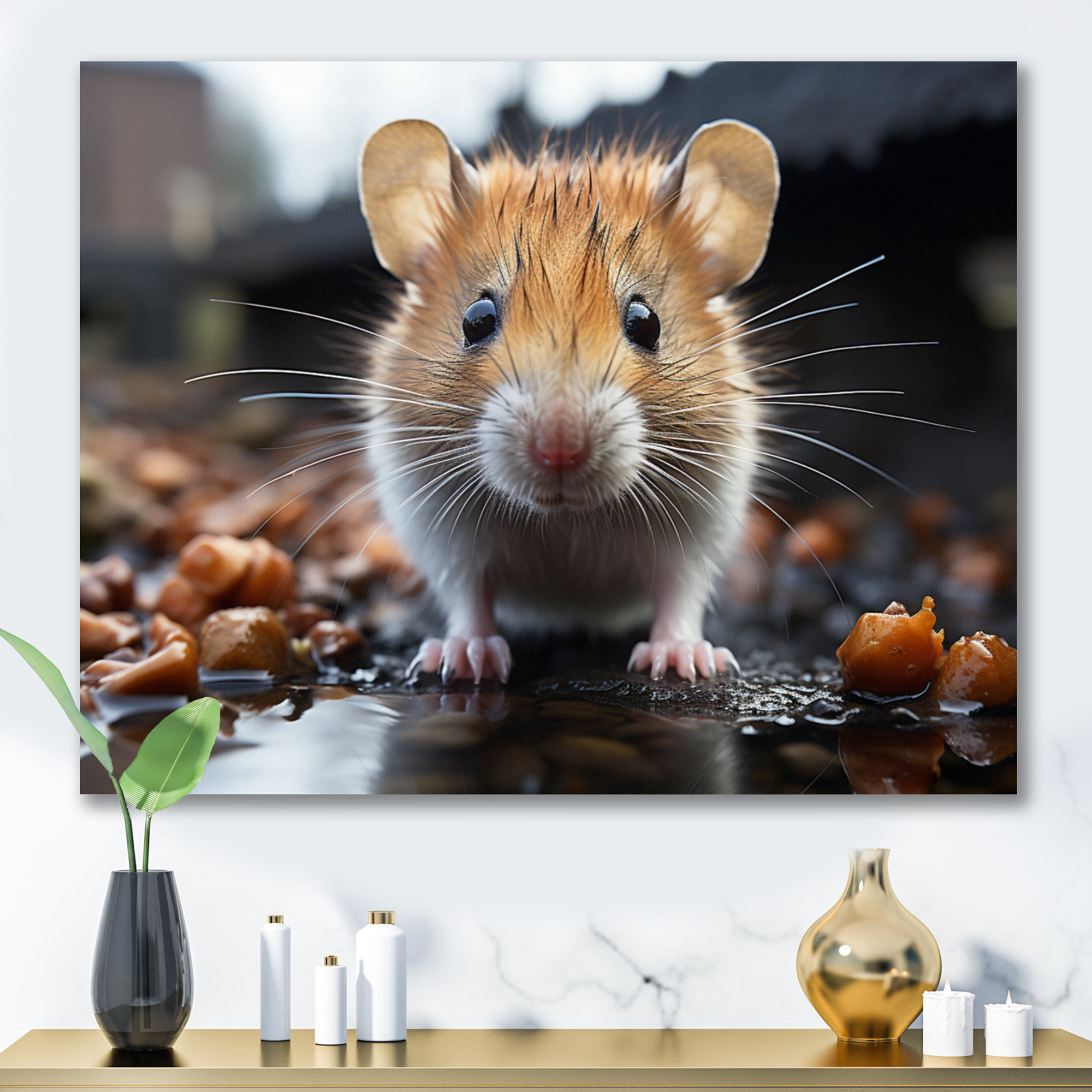 Latitude Run® Curious Cute Rodent - Animals Canvas Art Print | Wayfair