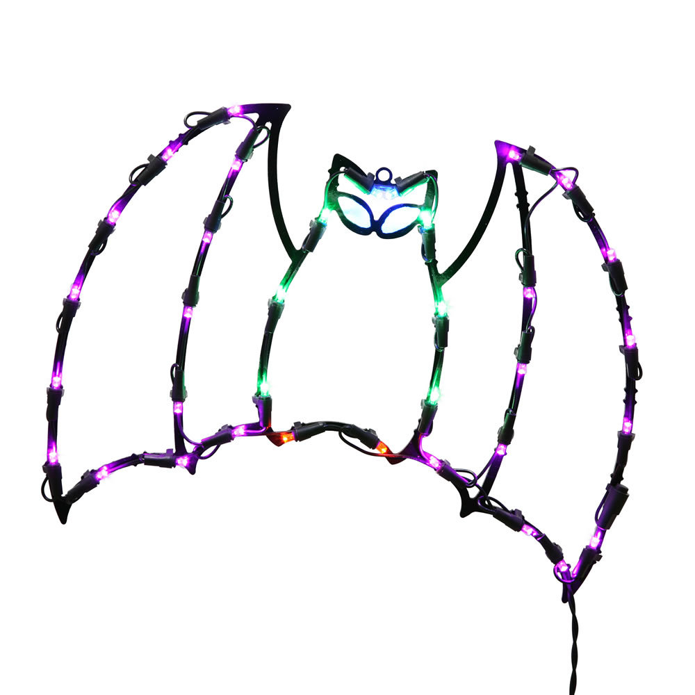 Vickerman Lighted LED Bat Halloween Window Silhouette Decoration ...