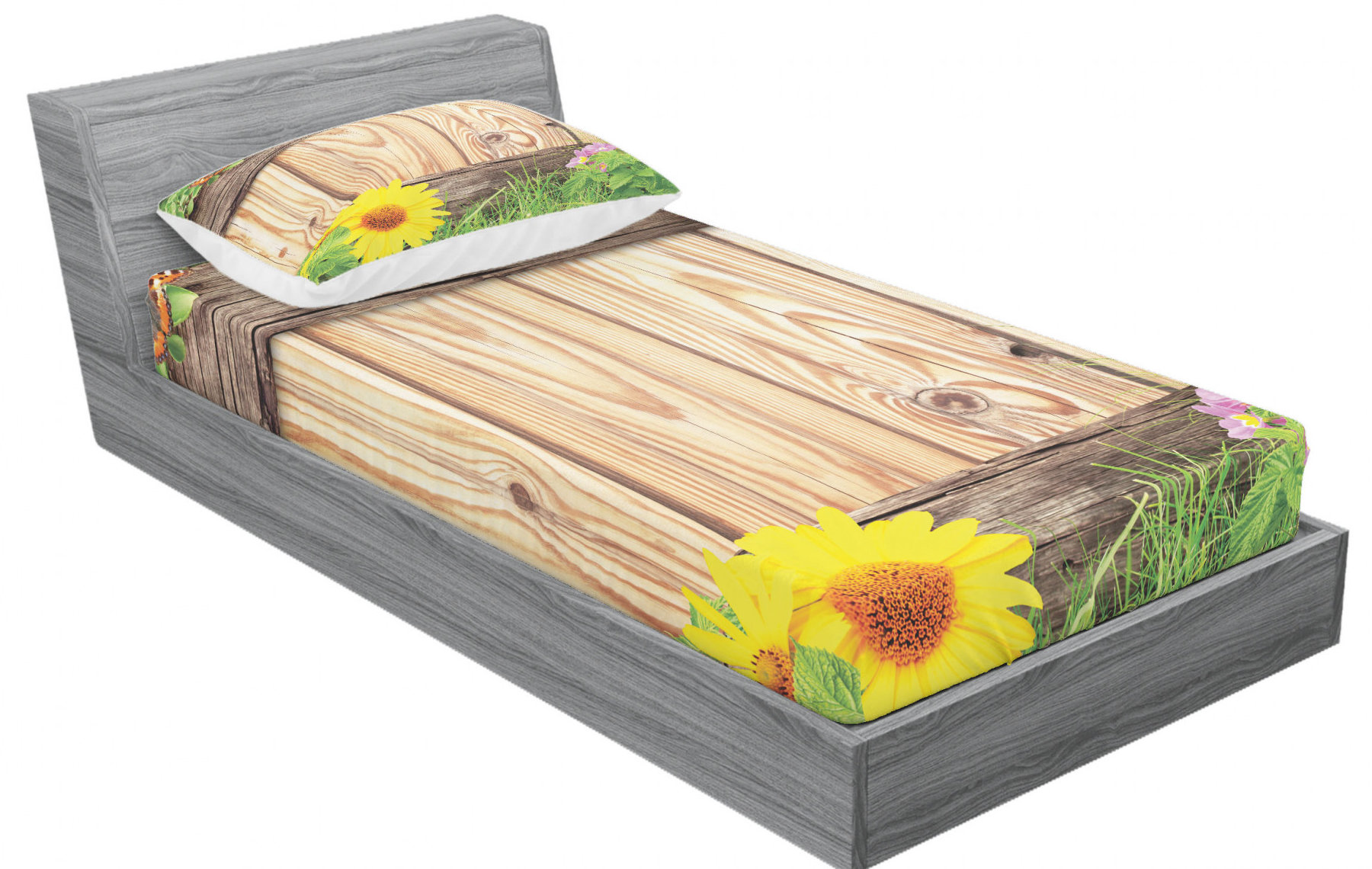 Ambesonne Garden Yard Sheet Set | Wayfair