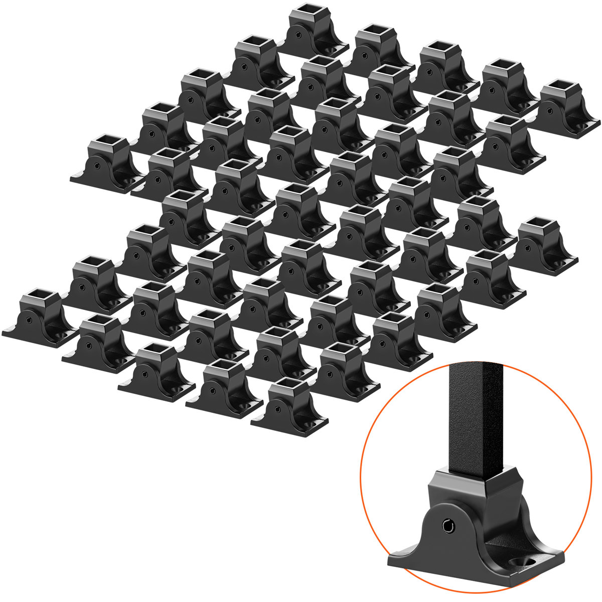 VEVOR Aluminum Alloy Baluster Shoes Square Balusters Baluster Wrought ...