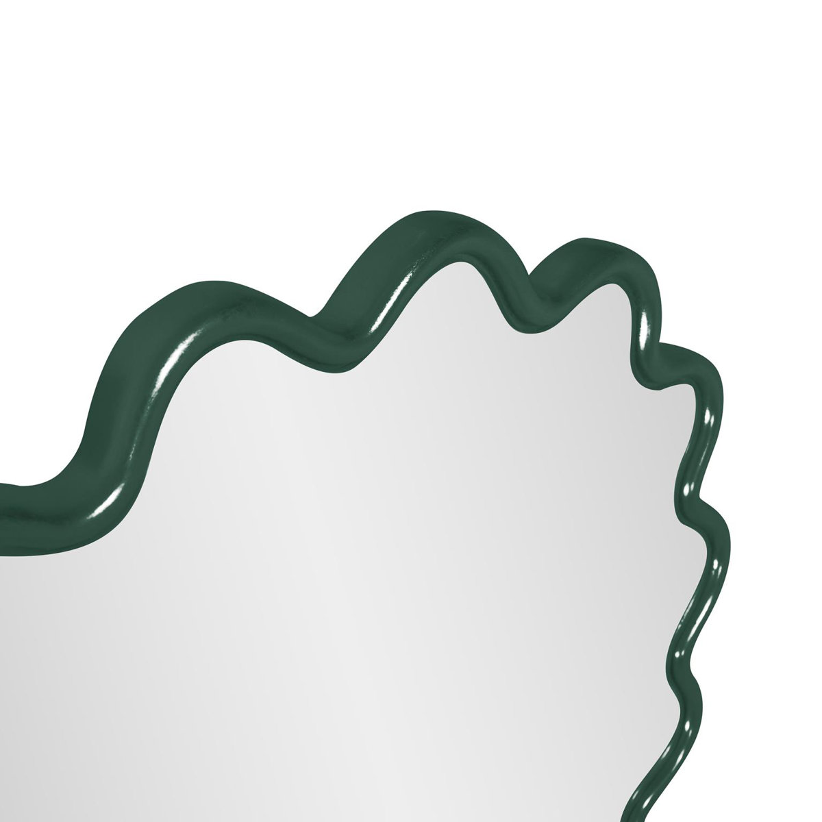 AllModern Anders Modern Wavy Framed Oval Wall Mirror | Wayfair