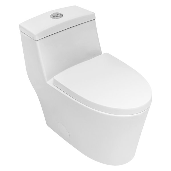 Lofeyo Dual Flush Toilet Lofeyo Elongated 0.8/1.28 GPF One Piece Toilet ...