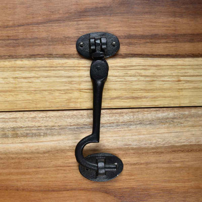 The Renovators Supply Inc. Black Wrought Iron Cabin Hook Eye Bolt Door ...