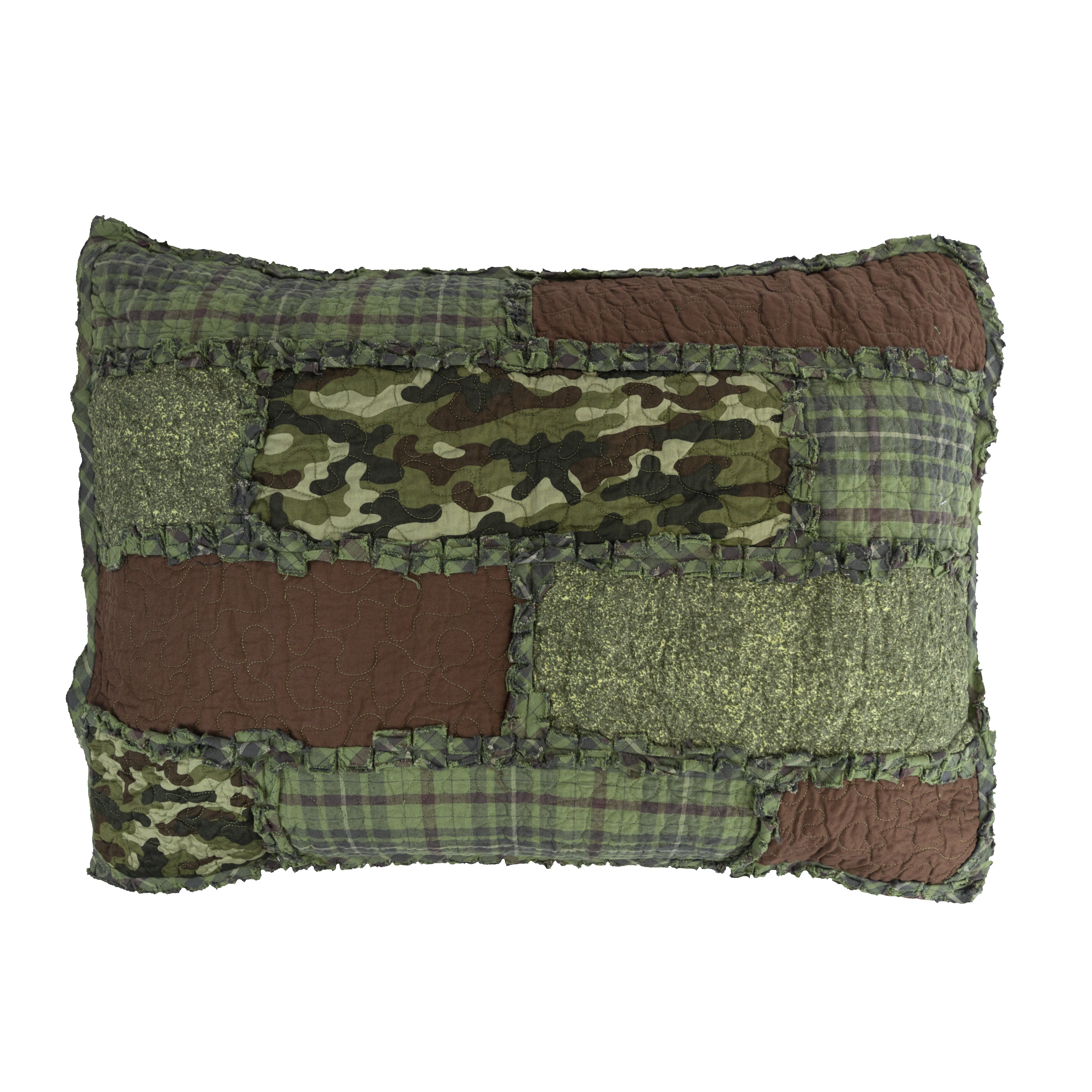 Donna Sharp Camo Cobblestone Cotton Blend Pillow Sham | Wayfair