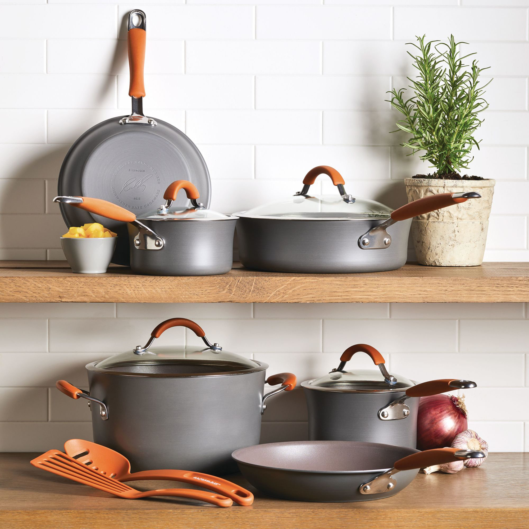 Rachael Ray Cucina Hard-Anodized Aluminum Nonstick Cookware Pots and ...
