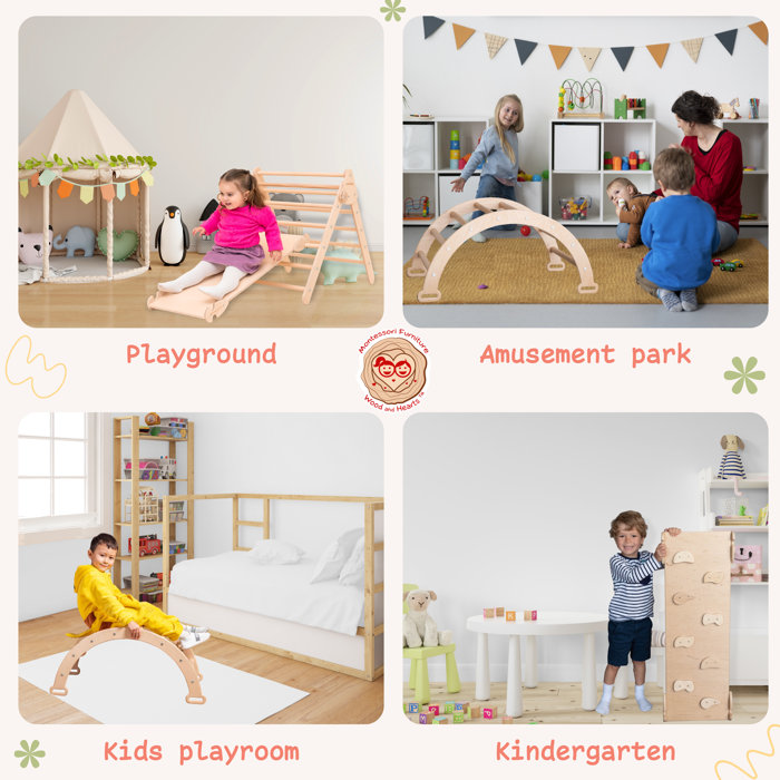 WoodandHearts 102'' W Wood Climber & Reviews | Wayfair