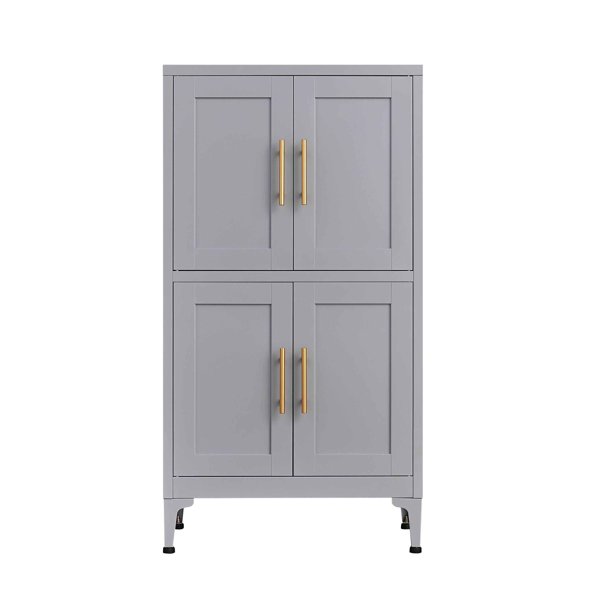 Latitude Run® Gray metal lockers,kitchen storage locker with doors and ...