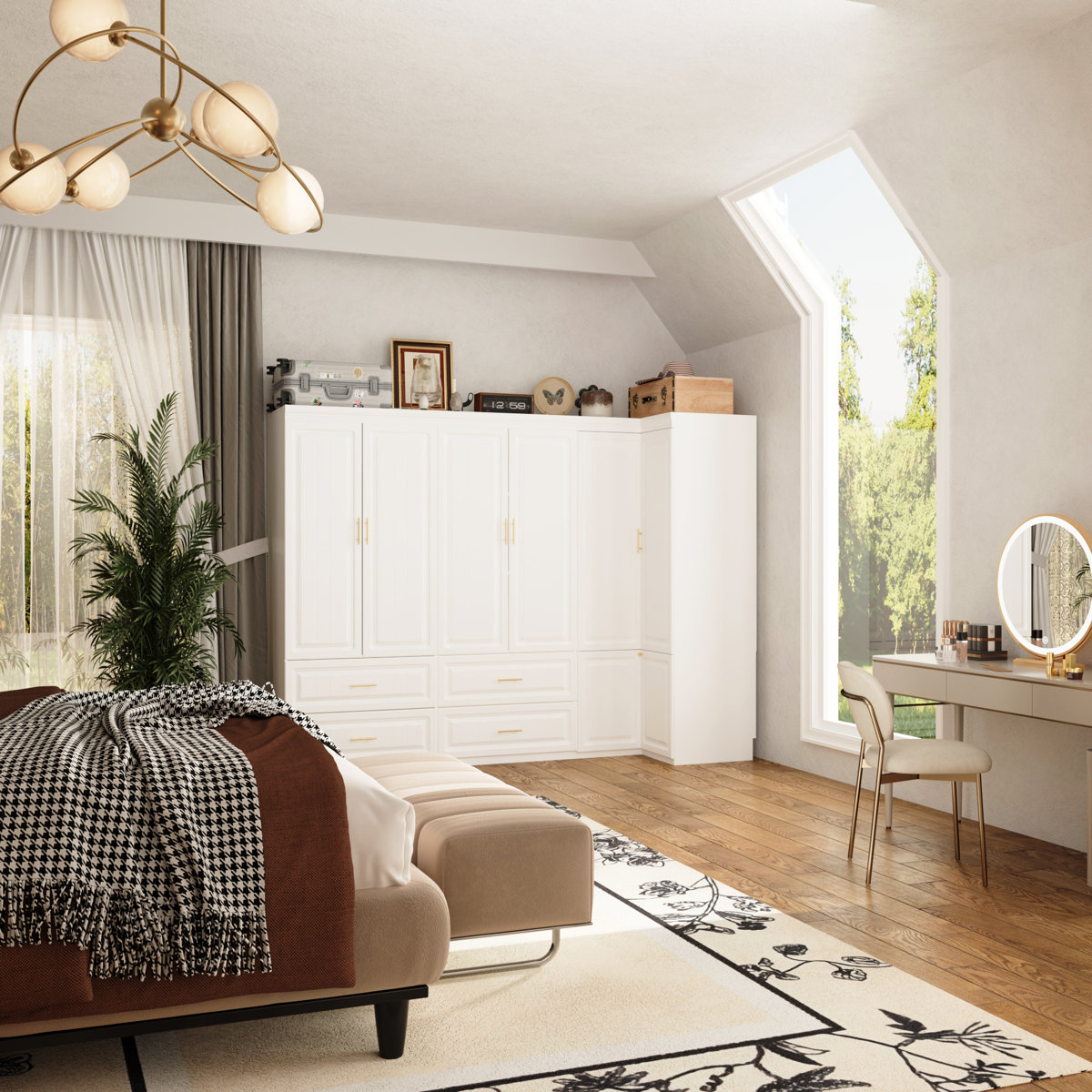 Latitude Run® Wardrobe Set With Strong Storage And Elegent Design | Wayfair