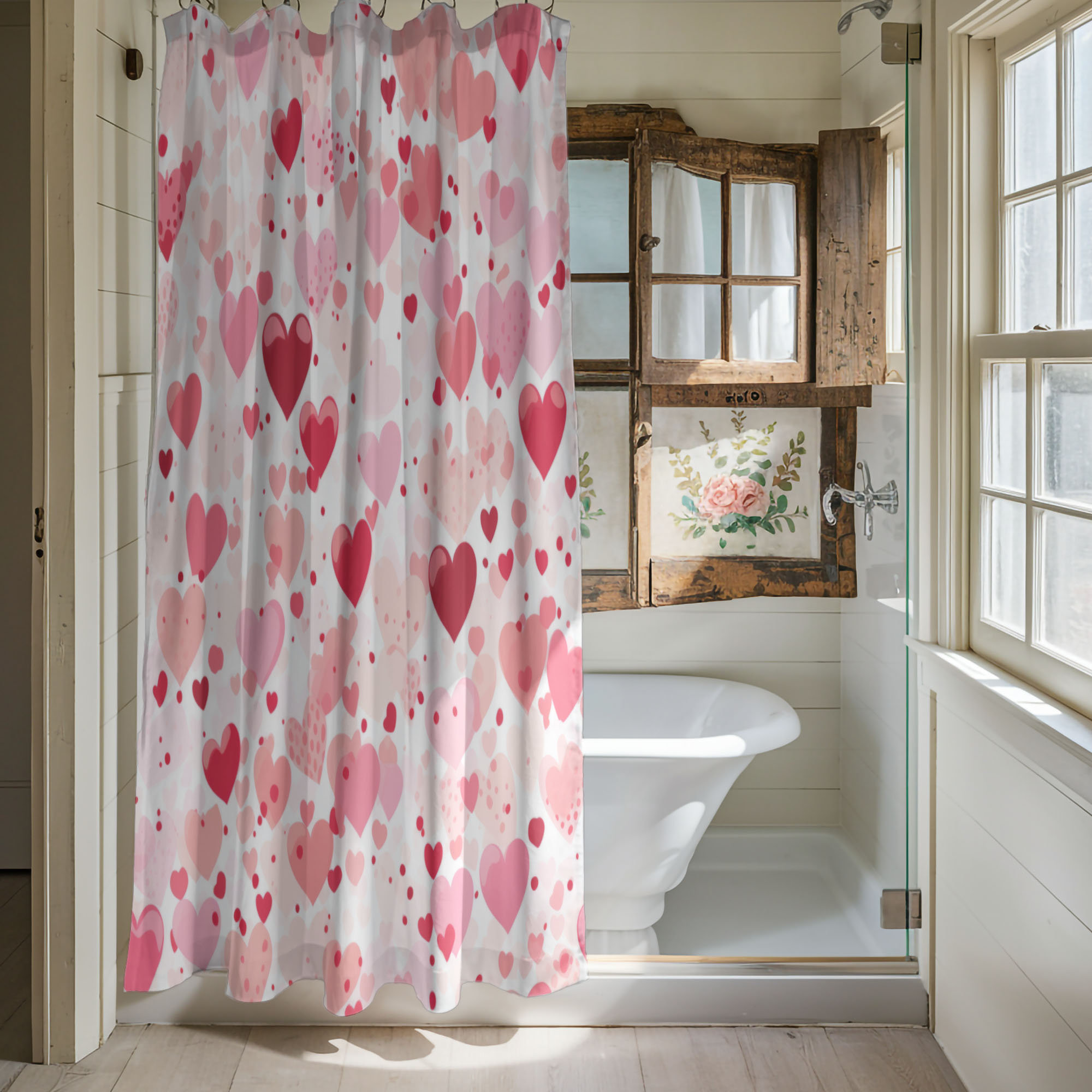 Red Barrel Studio® Heart Hover - Premium Shower Curtain | Wayfair