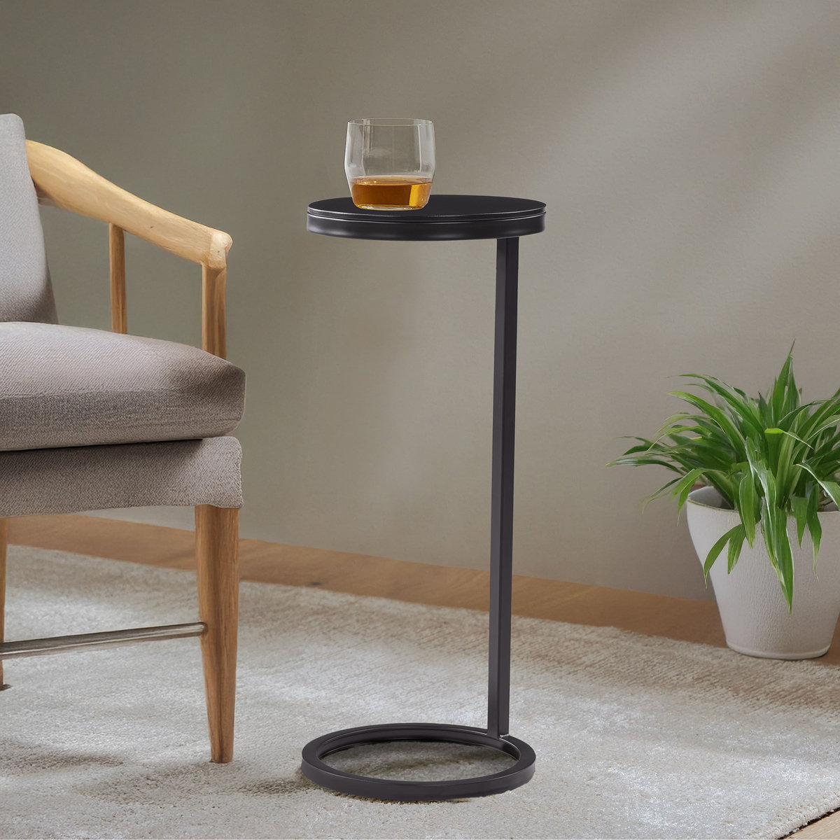 Ebern Designs Yancey Round Metal Accent Table - Wayfair Canada