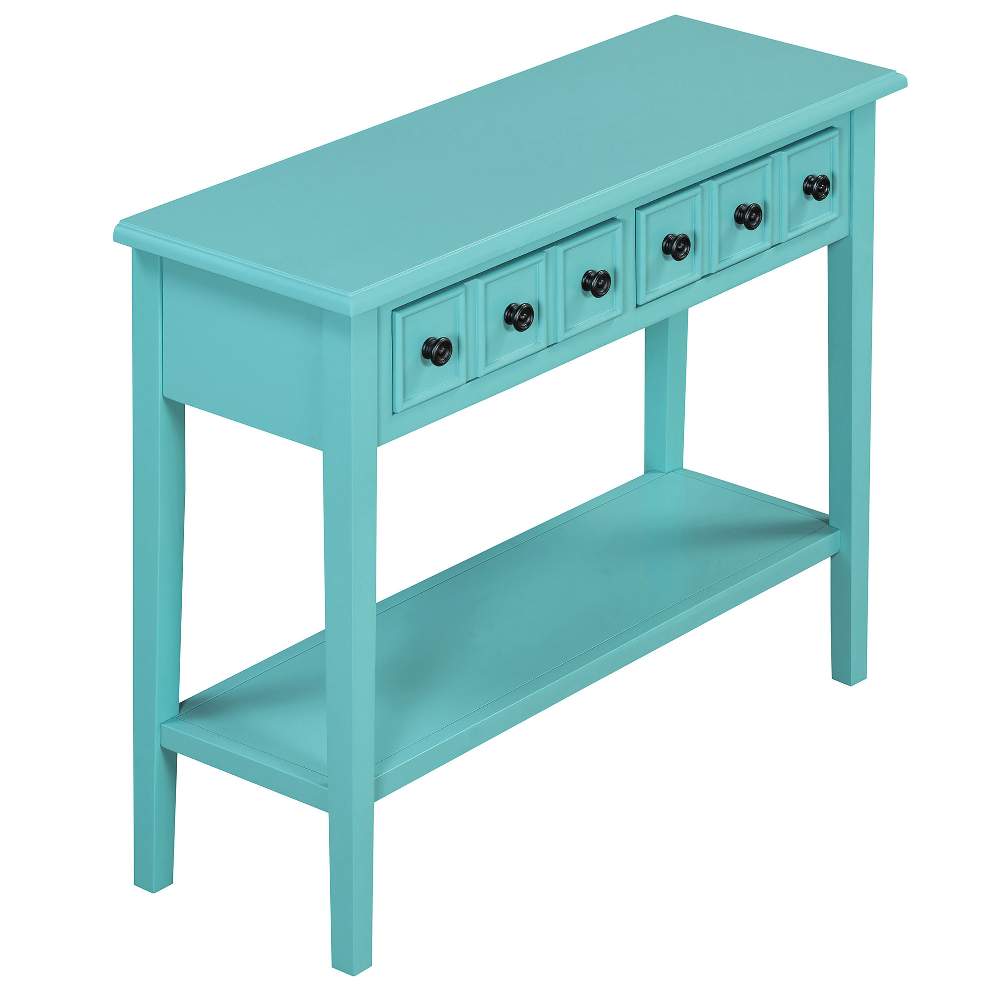 Ophelia & Co. White Rustic Console Table With Thoughtful Storage ...