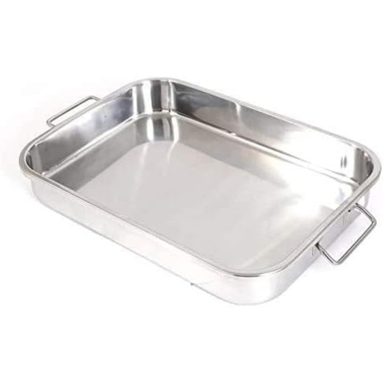 Belfry Kitchen 4pc Stainless Steel Roasting Tray Set Oven Pan Dish ...