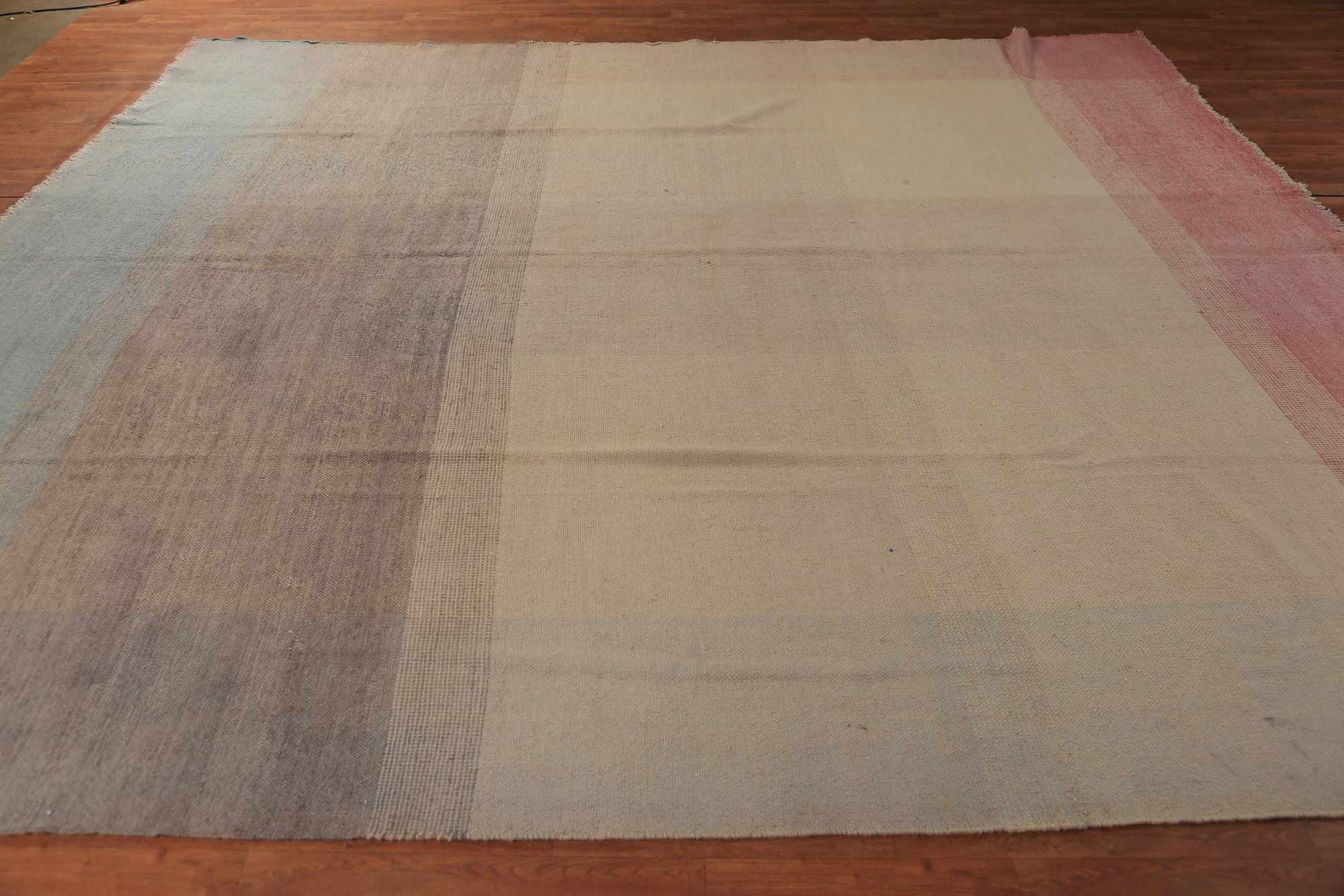 Dakota Fields Striped Wool Kilim Oriental Area Rug 9x11 | Wayfair