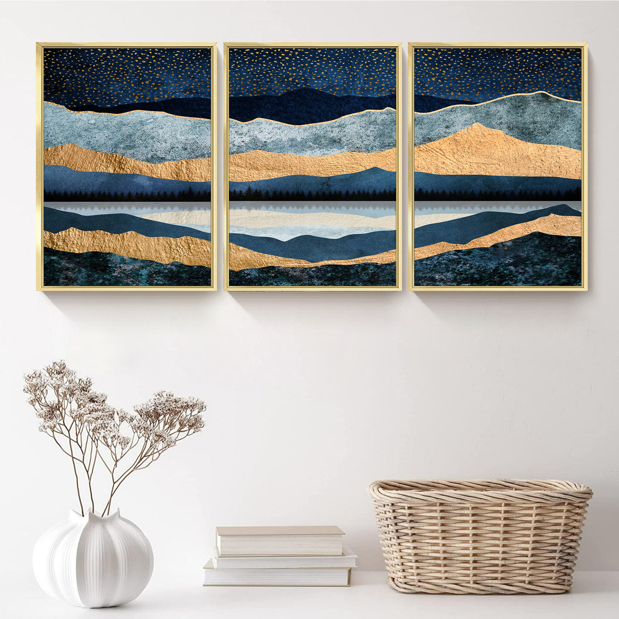 Loon Peak® Abstract Landscape - 3 Piece Picture Frame Print Set on ...