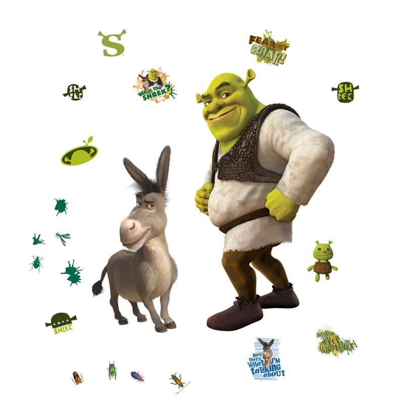 Room Mates Shrek and Donkey Wall Decals | Wayfair
