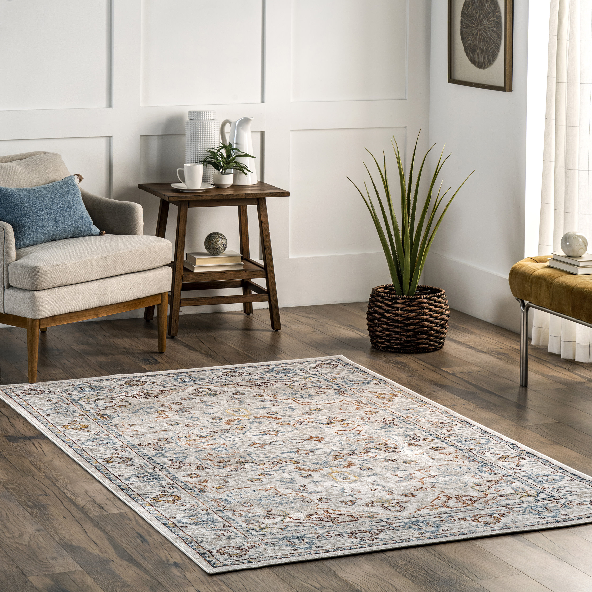 Langley Street® Guarani Oriental/Persian Machine Washable Area Rug for ...