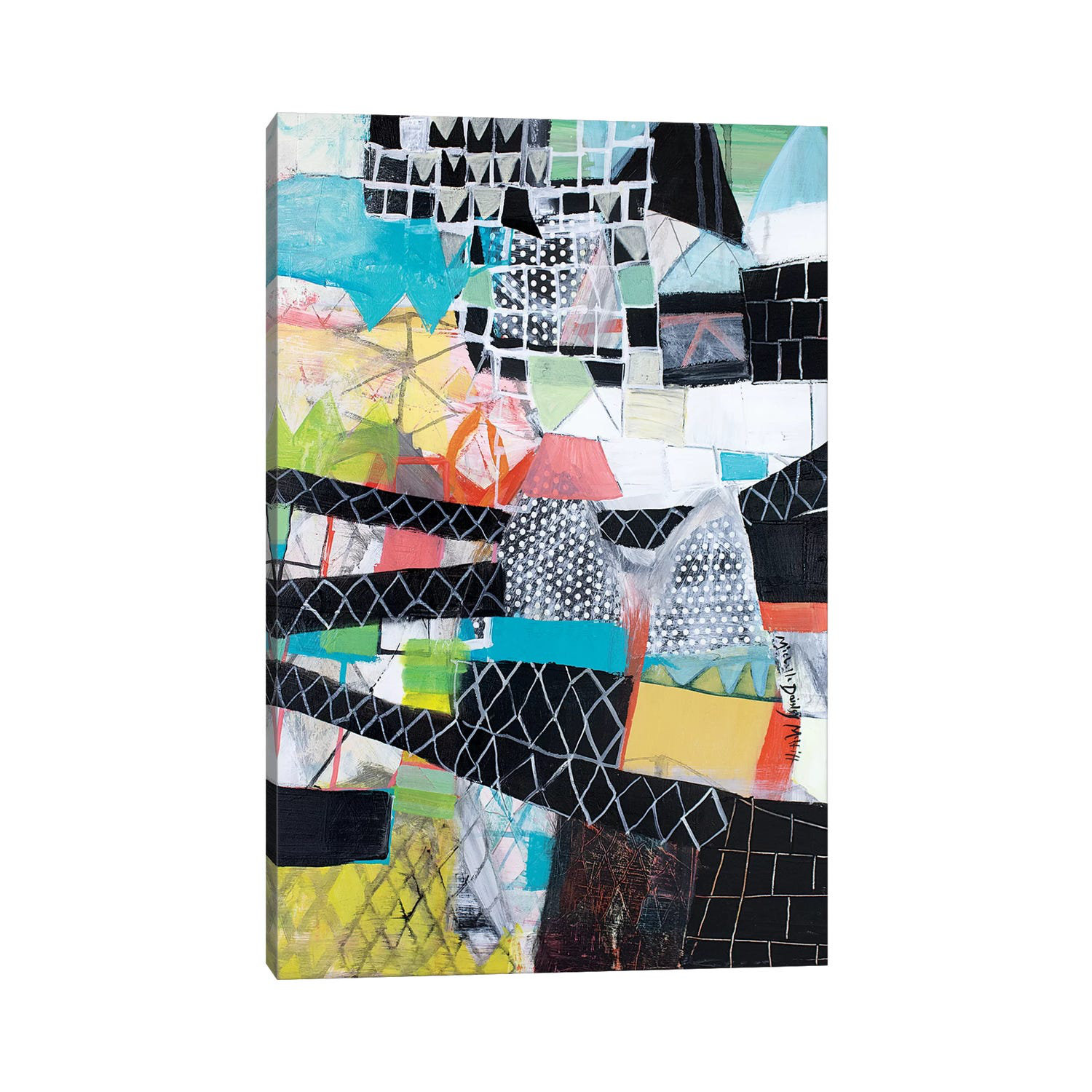 Metro Lane Winding Road by Michelle Daisley Moffitt - Wrapped Canvas ...