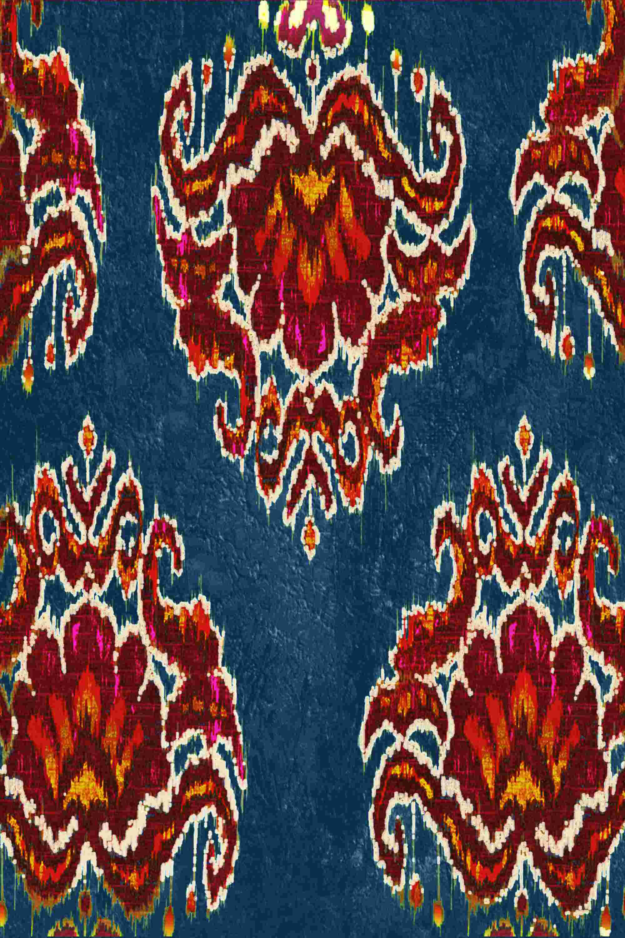 Bungalow Rose Ikat Pattern 2 - Wrapped Canvas Print | Wayfair