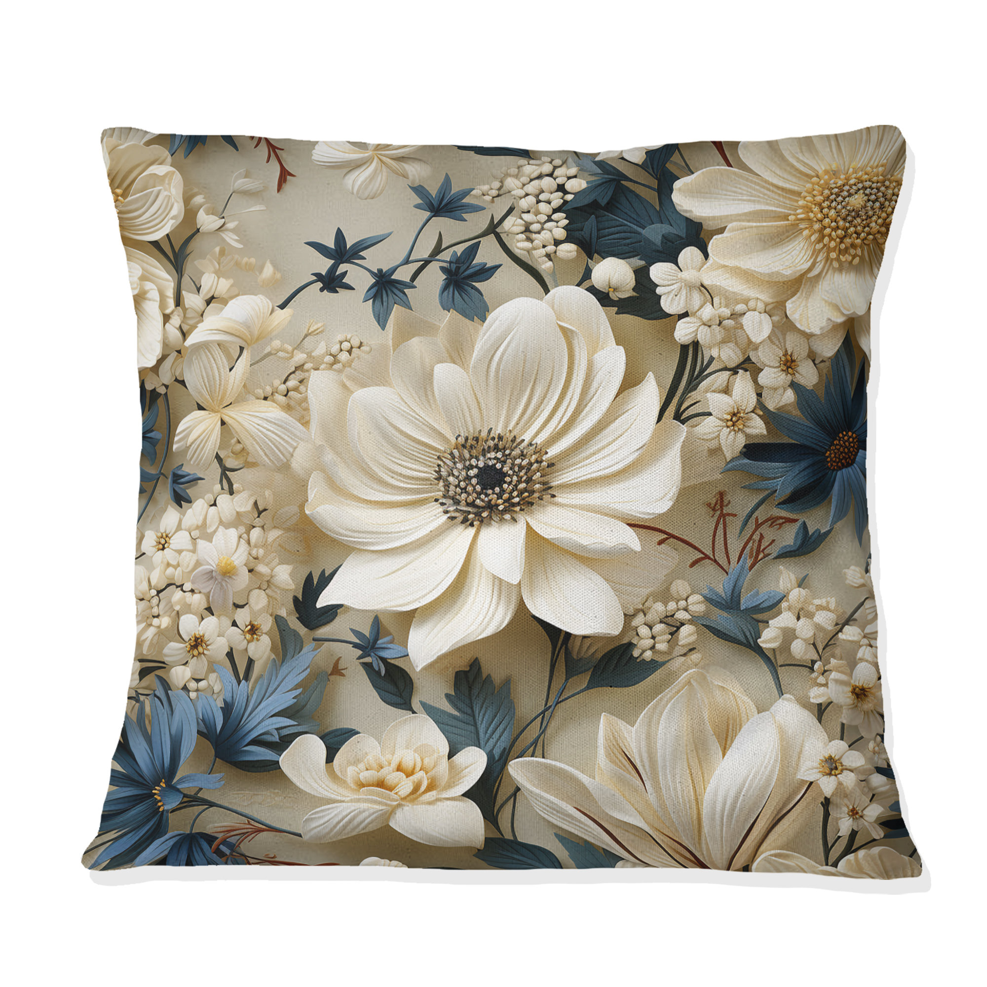 Design Art Radiant Lace Inspired Floral Botanics II - Floral Printed ...