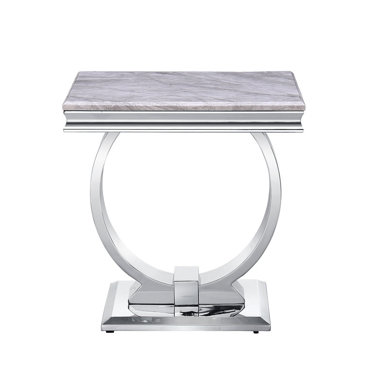 Brayden Studio® Ashonda 22'' Tall Silver End Table & Reviews | Wayfair