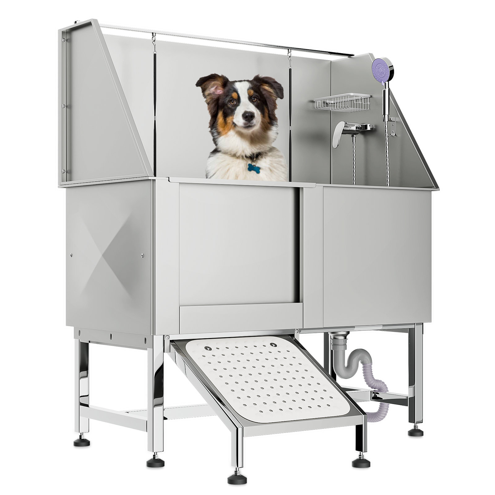 Bring Home Furniture Professional Stainless Steel Dog Grooming Tub, Pet ...