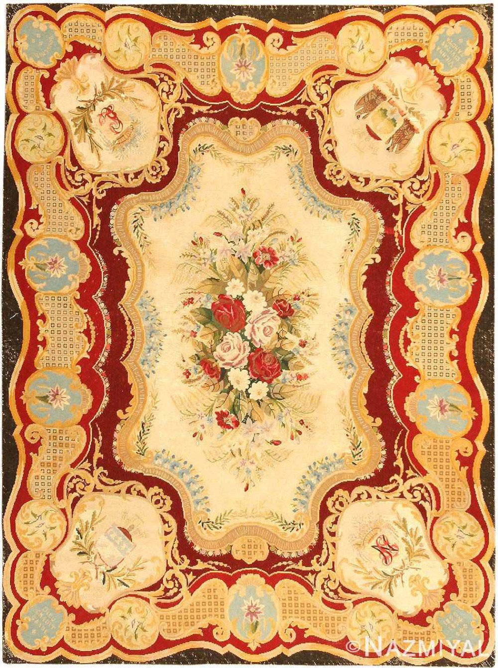 Nazmiyal Collection Antique Needlepoint Austrian Rug | Wayfair