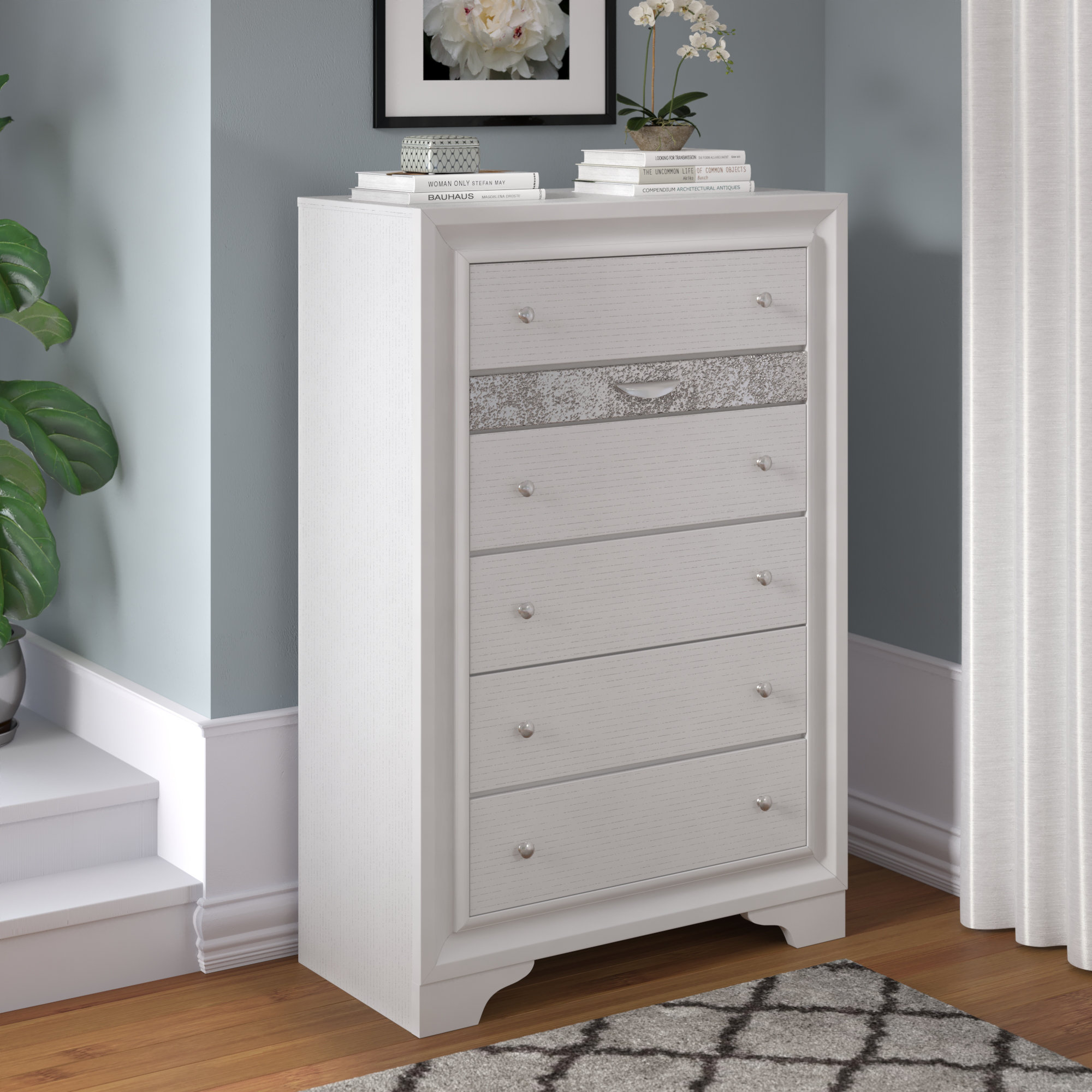 Willa Arlo™ Interiors Ashtyn 6-Drawer Rectangular Chest in White ...