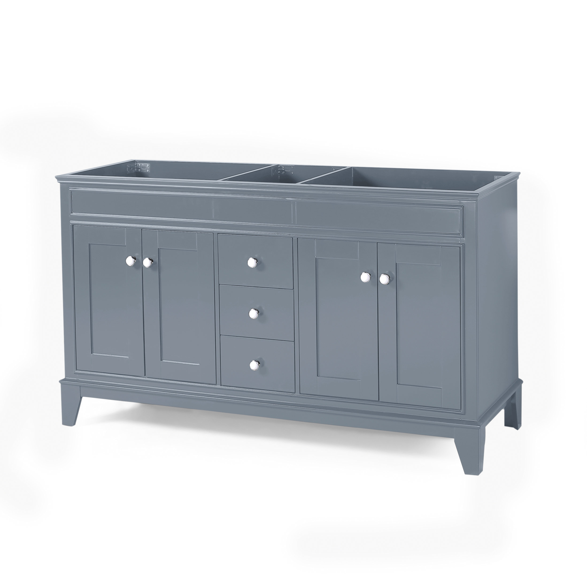 Home Loft Concepts Janice Locke 60" Double Bathroom Vanity Base Only ...