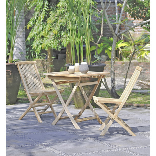 Natur Pur Duncan Square 2 - Person 170cm Long Teak Dining Set | Wayfair ...