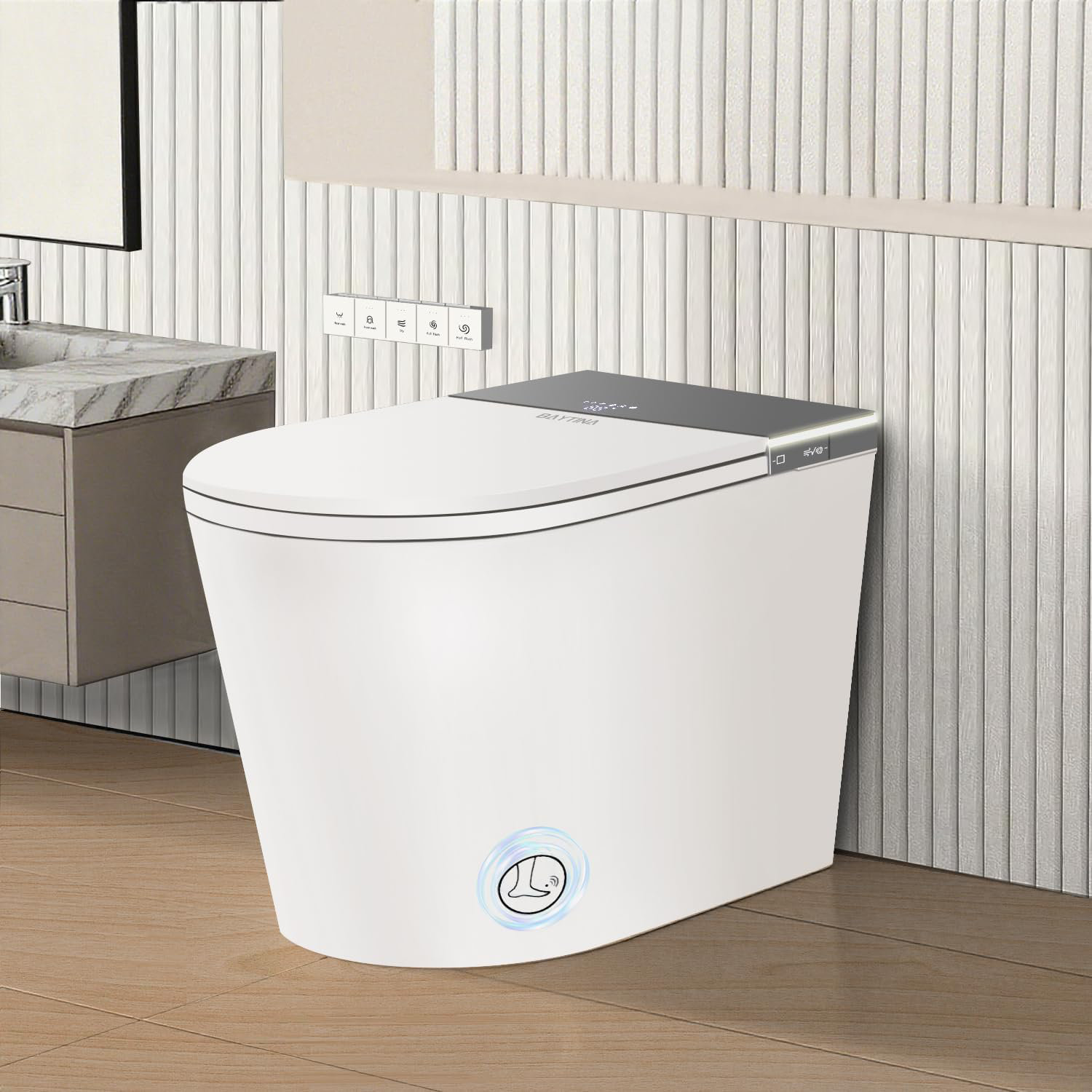 BAYTINA Smart Toilet, One Piece Toilet With Bidet Built In, Modern ...