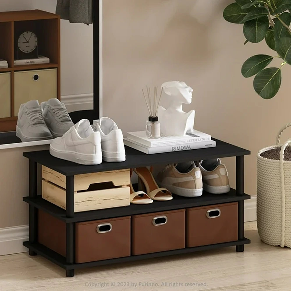 Ebern Designs Turn-N-Tube Multipurpose Compact Open Storage Shoe Rack ...