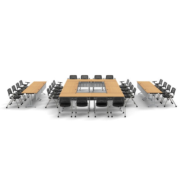 TeamWORK Tables 24 Person Training Meeting Seminar Tables with Modesty ...
